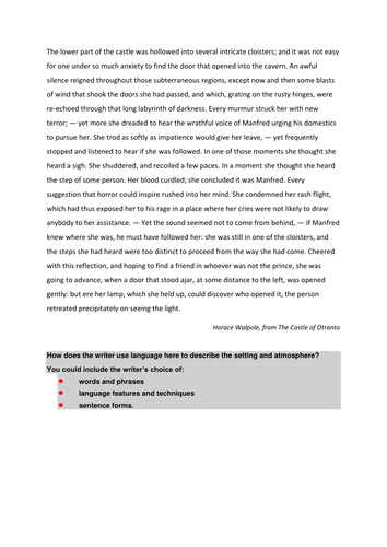 1-9 English Descriptive Unit Year 9 | Teaching Resources