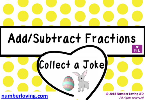 Easter Maths: Adding Fractions Collect a Joke THREE Worksheets ...