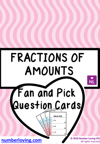 Fractions of Amounts (Fan and Pick Cards) | Teaching Resources