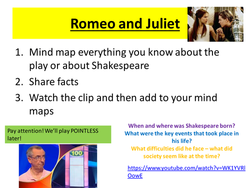 Romeo and Juliet GCSE new specification 9-1 Act 1 differentiated ...