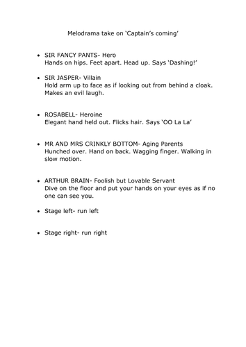 KS3 Melodrama 2016 | Teaching Resources