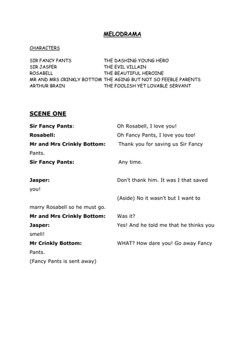 KS3 Melodrama 2016 | Teaching Resources