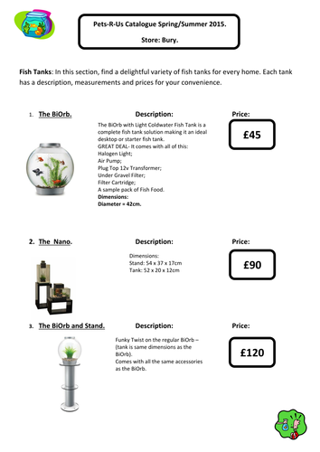 Volume of Shapes Fish Tanks | Teaching Resources