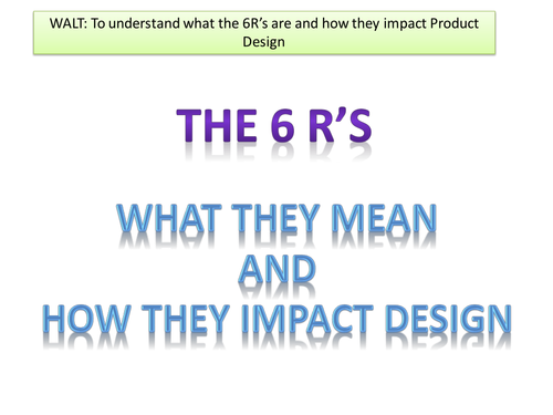 6R's Lesson | Teaching Resources