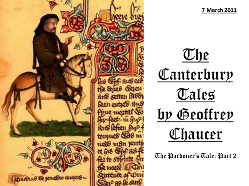 History of language KS3 resources Chaucer Knight's tale Pardoner's tale ...