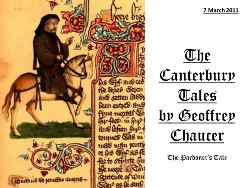 History of language KS3 resources Chaucer Knight's tale Pardoner's tale ...