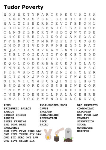 Tudor Poverty Activity Pack | Teaching Resources