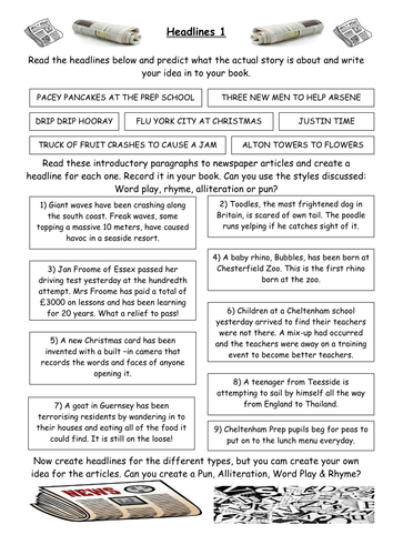 Newspapers | Teaching Resources