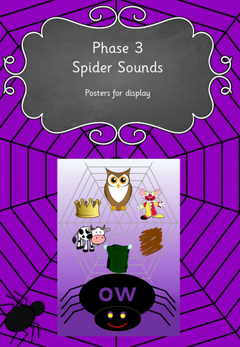 Phonics Display - Phase 3 Spider Sounds | Teaching Resources