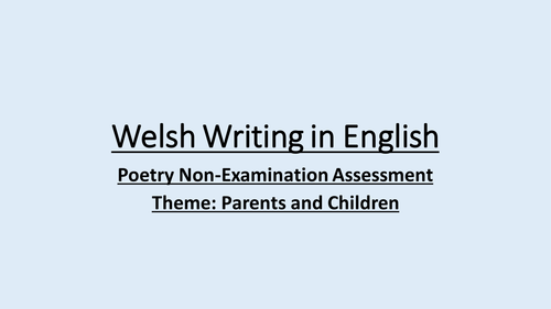 WJEC GCSE Poetry (Welsh Writing in English) - 'The Student House' and ...
