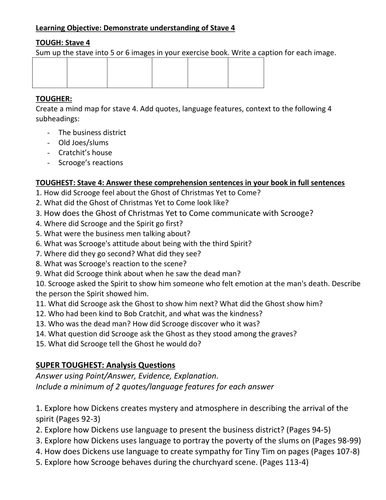 A Christmas Carol Lessons And Worksheets Teaching Resources