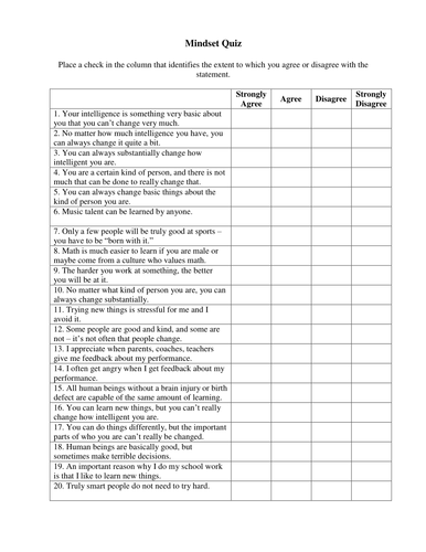 Growth mindset | Teaching Resources