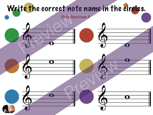 Write The Notes (Flute, Oboe, Clarinet) | Teaching Resources