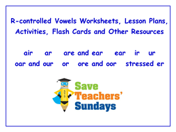 R-Controlled Vowels Worksheets, Lesson Plans, Activities, Flash Cards ...
