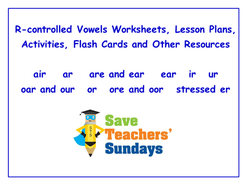 R-Controlled Vowels Worksheets, Lesson Plans, Activities, Flash Cards ...