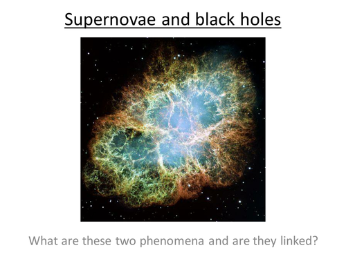 A-Level Physics Astrophysics -Supernovae and black holes (PowerPoint ...