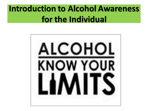 Introduction to Alcohol Awareness Course Unit | Teaching Resources
