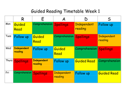 Guided Reading Planning and Timetable by caitrionahansen | Teaching ...