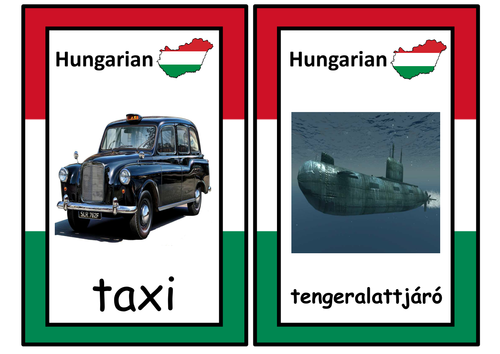 HUNGARIAN LANGUAGE TEACHING RESOURCES display posters flashcards ...