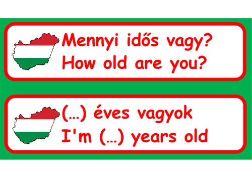 HUNGARIAN LANGUAGE TEACHING RESOURCES display posters flashcards ...