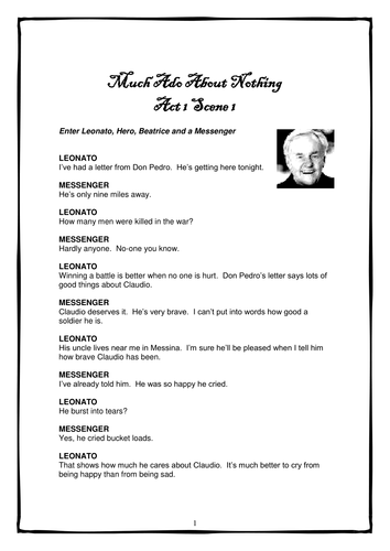 Much ado about nothing Shakespeare | Teaching Resources