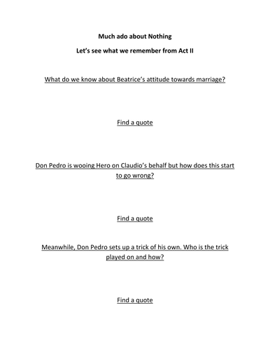 Much ado about nothing Shakespeare | Teaching Resources