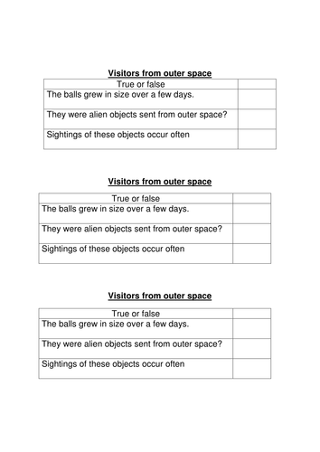 Space topic - Is there life on other planets? 3 way differentiated ...