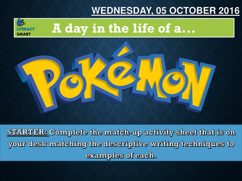 KS3 Pokemon themed descriptive writing lesson | Teaching Resources