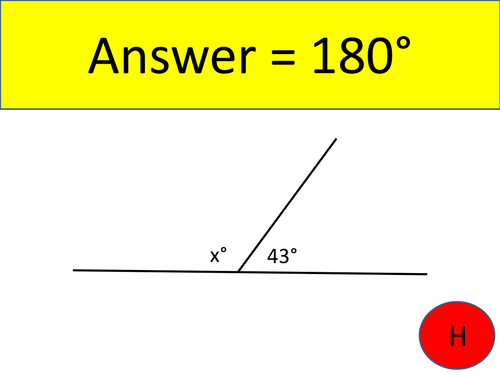 Angles around a point, on a straight line and in a triangle | Teaching ...
