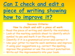 Check and Edit your writing lesson and resources | Teaching Resources