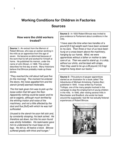 Factory and mine conditions during the Industrial Revolution (3 - 4 ...