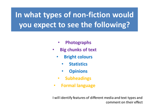 Non fiction texts KS3 preparation for GCSE analysis | Teaching Resources