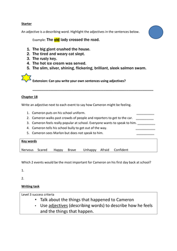 Pig Heart Boy Malorie Blackman Differentiated resources | Teaching ...
