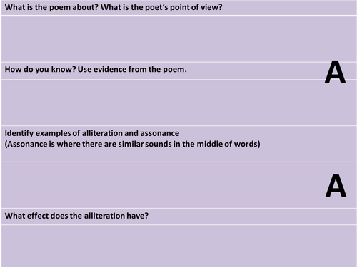 Exploration of Poetry KS3 Year 7/8 Poem forms - analysis - create ...
