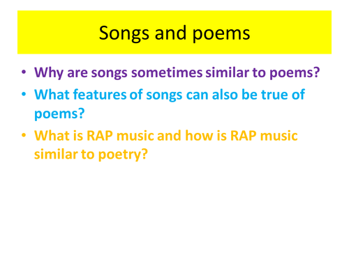 Exploration of Poetry KS3 Year 7/8 Poem forms - analysis - create ...