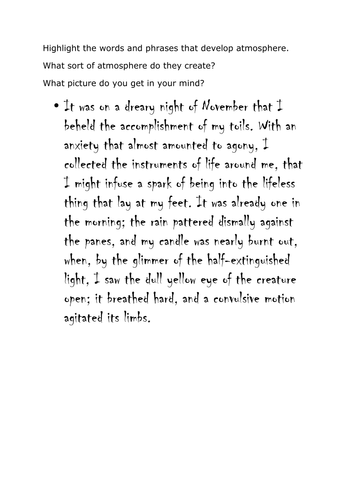 Gothic horror short story Edgar Allan Poe Frankenstein Dracula ...