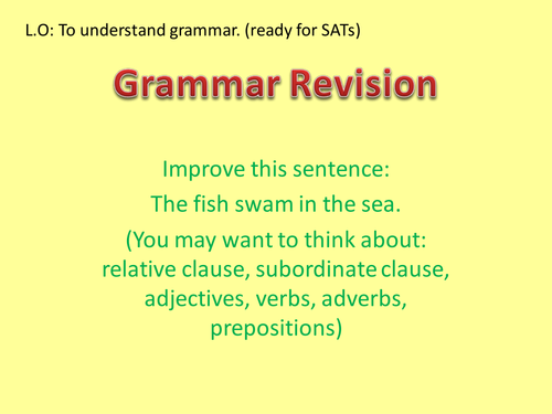 Grammar Revision - Year 6 SATs | Teaching Resources Grammar Revision - Year 6 SATs | Teaching Resources