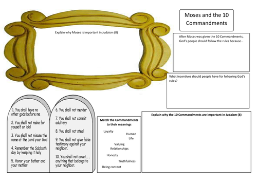 Moses 10 Commandments | Teaching Resources