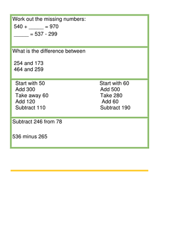 Mastery in maths - year 5 mental subtraction fluency, reasoning and ...