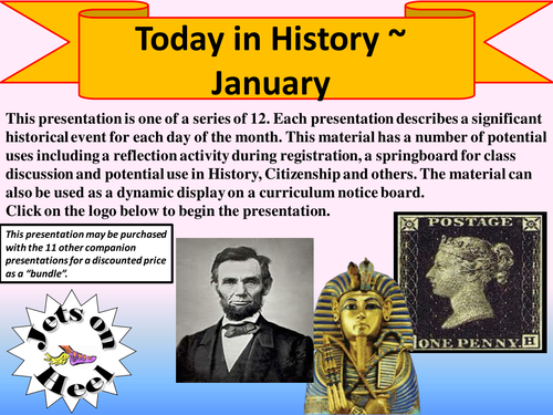 On this day in History | Teaching Resources