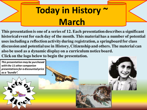 On this day in History | Teaching Resources