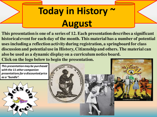 On this day in History | Teaching Resources