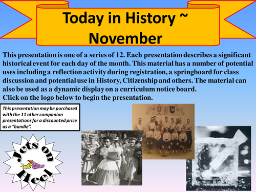On a November day in History | Teaching Resources