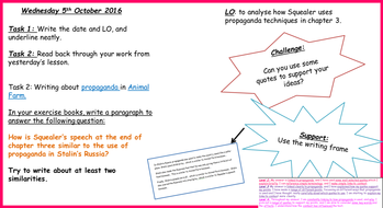 Animal Farm AQA 9-1 Lesson 9 Analysing how propaganda is used in ...