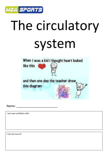 GCSE PE Circulatory System Workbook | Teaching Resources