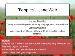 'Poppies' - Jane Weir | Teaching Resources