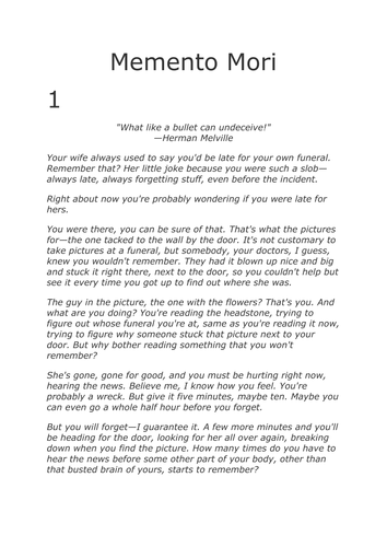 Creative writing lesson - Setting and narrative voice in crime fiction ...