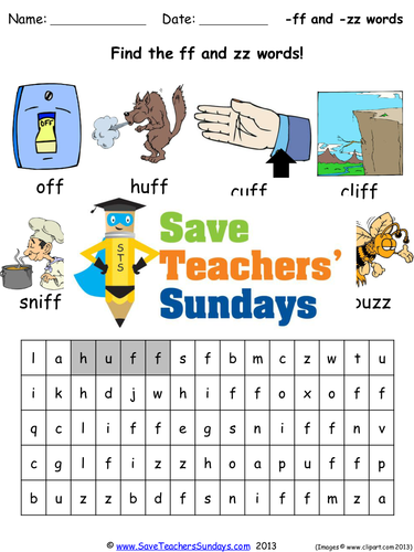 Ff and Zz Phonics Worksheets, Activities, Flash Cards and Other ...