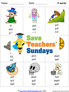 LL Phonics Worksheets, Activities, Flash Cards and Other Teaching ...