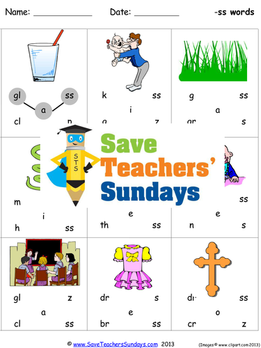 Ss Phonics Worksheets, Activities, Flash Cards and Other Teaching ...